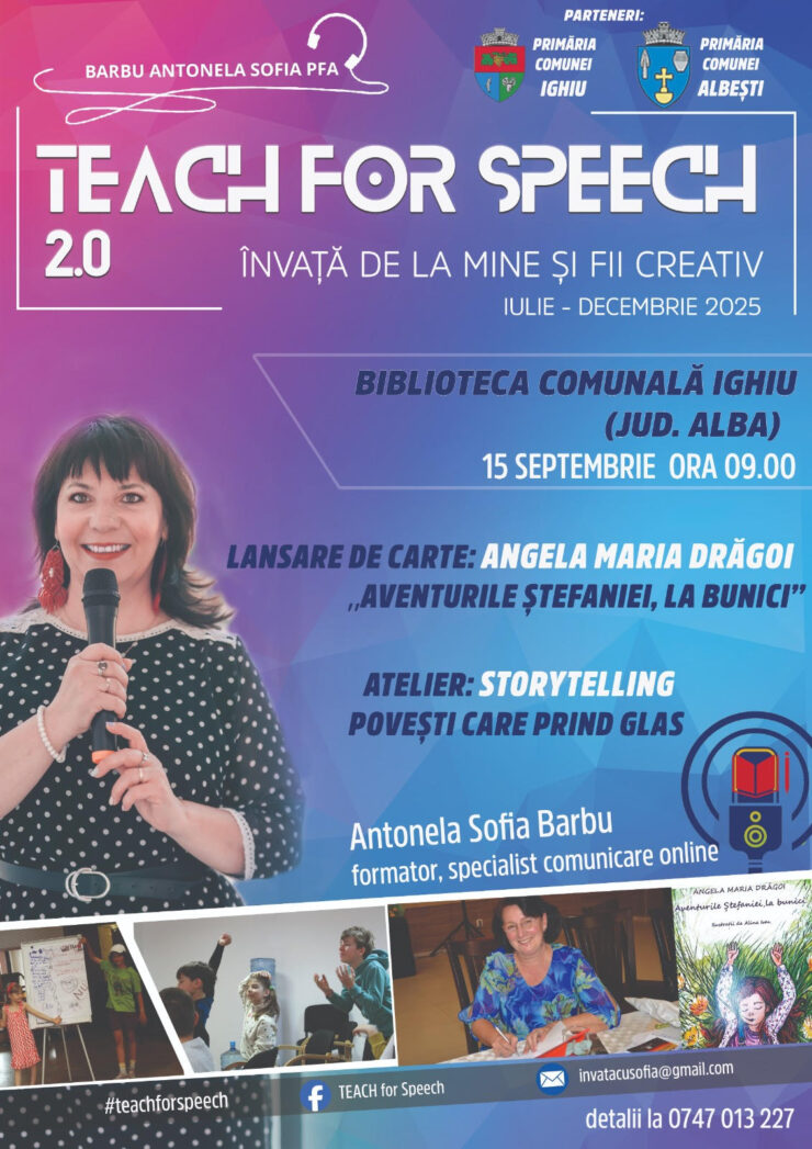 TEACH FOR SPEECH, 2.0 ajunge la Hălchiu (Brașov) și Ighiu (Alba) - Sofia Online